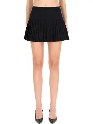 MARINE SERRE Pleated Skirt - Black