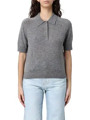 Victoria Beckham Knit Polo Shirt - Grey