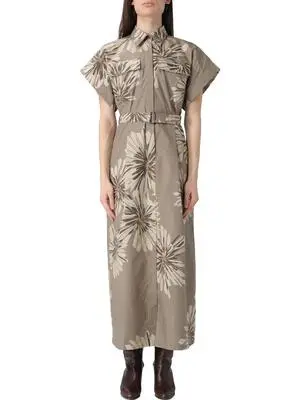 Brunello Cucinelli Printed Dress - Green