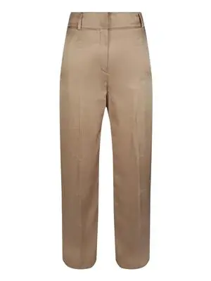 Burberry Jane Silk Trousers - Cream