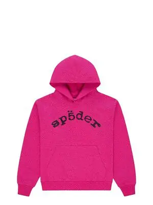 SP5DER Webstone Aop Rhinestone Hoodie - Pink