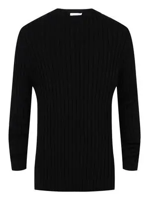 FERRAGAMO Ribbed Knit Sweater - Black