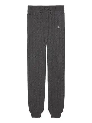 Gucci Woven Cashmere Joggers - Black