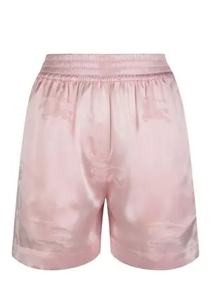 Burberry Ekd Jacquard Silk Shorts - Pink