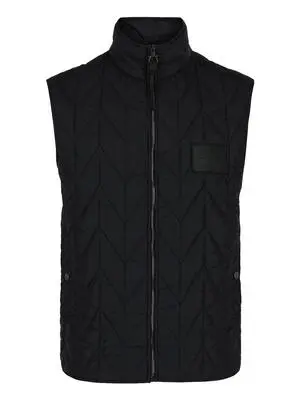 FERRAGAMO Chevron Quilted Vest - Blue