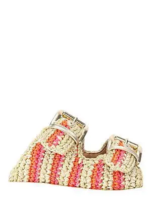 Carvela Pavilion Crochet Sandals - Pink Comb