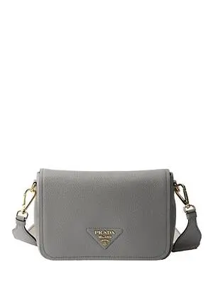 Prada Leather Shoulder Bag - Grey