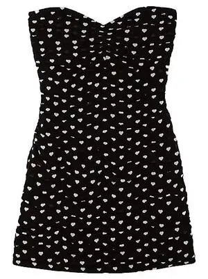 The Kooples Heart-print Woven Mini Dress - Black White