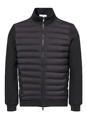 ARNE Hybrid Tech Quilted Woven Jacket - Black