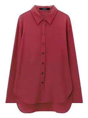 JOSEPH Silk Button-down Blouse - Mulberry
