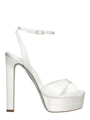AQUAZZURA Divine 130 Satin Heeled Sandals - White