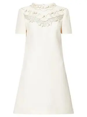 Valentino Garavani Embellished Bow Mini Dress - Avorio
