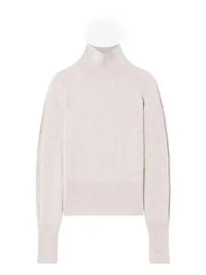 JOSEPH High-neck Cashmere-blend Jumper - Ivory