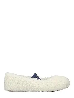 Moon Boot Shearling Ballerina Flats - White