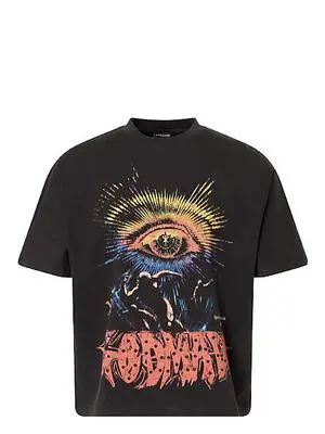 GODMADE Gods Eye Graphic-print Cotton T-shirt - Black