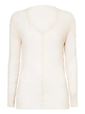 Issey Miyake Chiffon Twist Sheer Knitted Top - Chukar Beige
