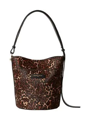 Claudie Pierlot Solveig Leopard Leather Shoulder Bag - Multicolored