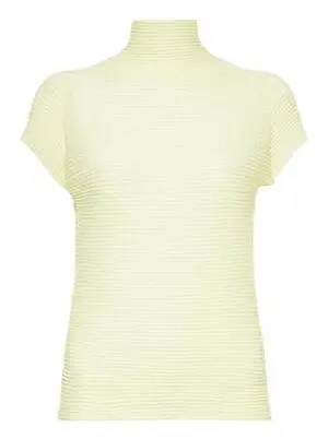 Issey Miyake Wooly Pleats-66 Knitted Top - Light Green