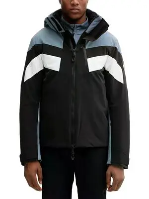 Emporio Armani Colour-block Hooded Ski Jacket - Black