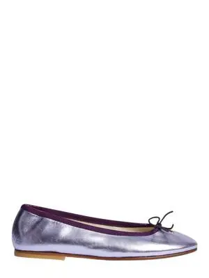 Bonpoint Lisa Iridescent Leather Ballet Flats - Purple