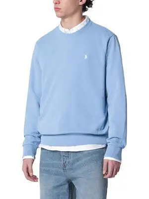 Polo Ralph Lauren Cotton Crew-Neck Sweatshirt Light Blue