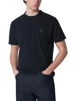 Stone Island Navy T-shirt With Logo Patch - Blue