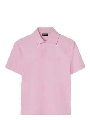 Gucci Cotton Piquet Polo Shirt With Embroidery - Pink
