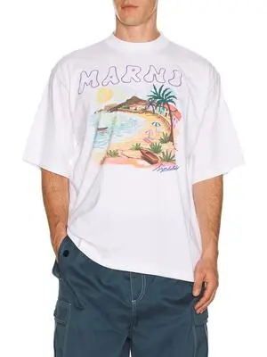 Marni T-shirt In White - Lily White