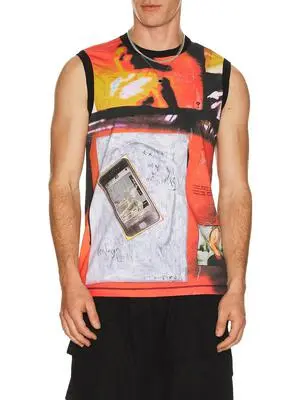 DIESEL® Hessa Tank In Red,white - Multi