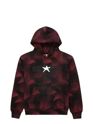 SP5DER Plaid Splatt Hoodie - Black