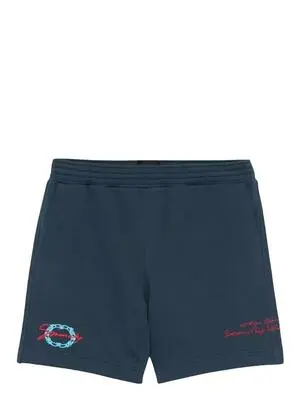 Givenchy Medallion Embroidery Shorts - Petrol Blue