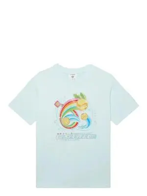 Casablanca Manga Tennix Ball Printed T-shirt - Pale Blue