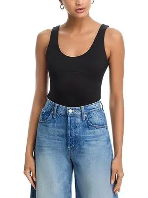 Aqua Power Rib Jersey Bodysuit - Black