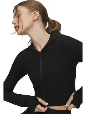 Alo Yoga Alosoft Sincere Fitted Jacket Black