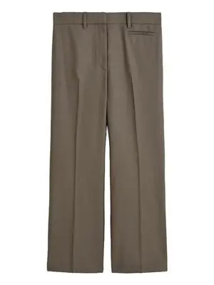 Cos Tailored Wool-twill Bootcut Trousers - Gray