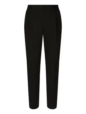 Dolce & Gabbana Tailored Stretch Wool Pants - Black