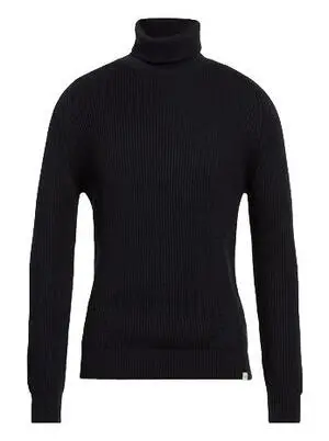 LIU •JO MAN Turtleneck Ribbed Knit Top - Navy