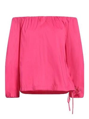 Liviana Conti Off-the-shoulder Top With Drawstring Hem - Fuchsia