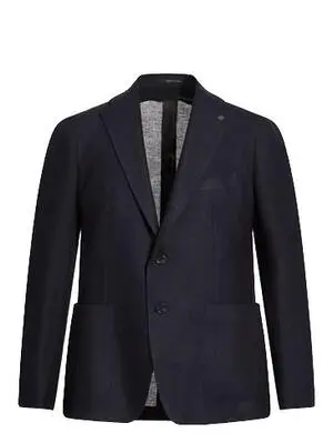 Tagliatore Blazer Midnight Size Silk, Virgin Wool - Blue