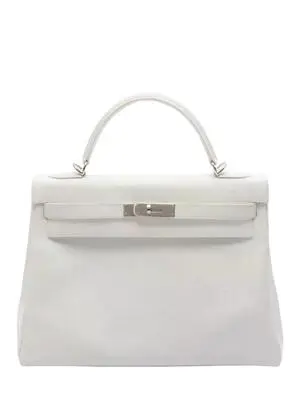 Hermès 2004 Epsom Kelly Ii Retourne 32 Handbag - White