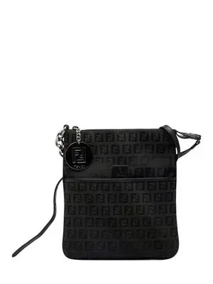 Fendi 2000-2010 Zucchino Canvas Crossbody Bag - Black