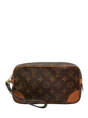 LOUIS VUITTON 1995 Monogram Marly Dragonne Pm - Brown