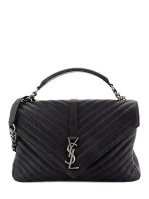 Saint Laurent Monogram College Large Shoulder Bag - Black
