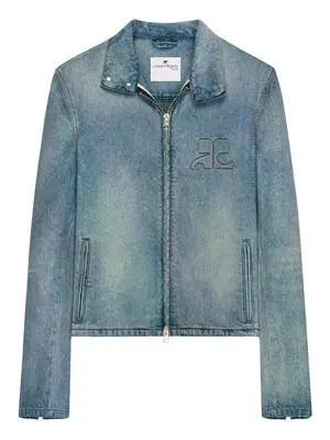 COURREGES City Shadow Logo Jacket - Blue
