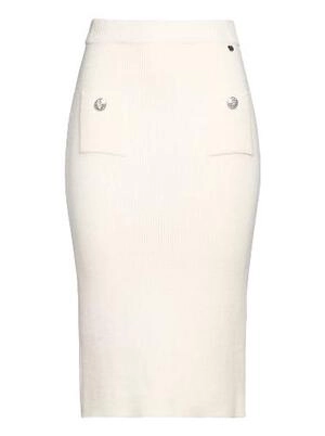 Liu Jo LIU •JO Midi Pencil Skirt With Embellished Pockets Ivory