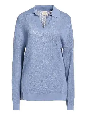 TOD'S Knitted Lightweight V-neck Sweater - Blue
