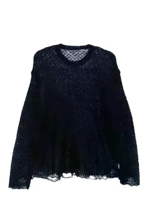 JNBY Meshed Pullover Sweater - Blue