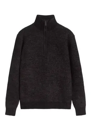 LES HÉRITIERS Daró Half-zip Sweater - Black