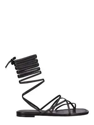 Michael Kors Jade Ankle Tie Sandals - Black