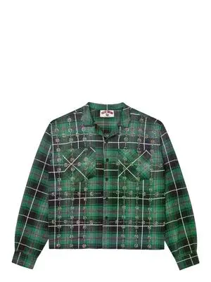 VALE FOREVER Grinch Gems Flannel Shirt - Green